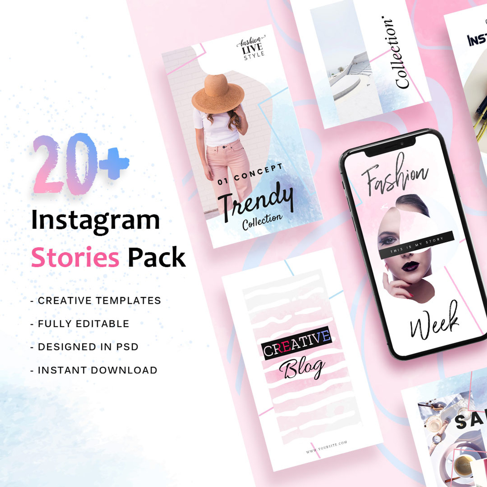 Instagram Stories Social Media Template - TemplateMonster