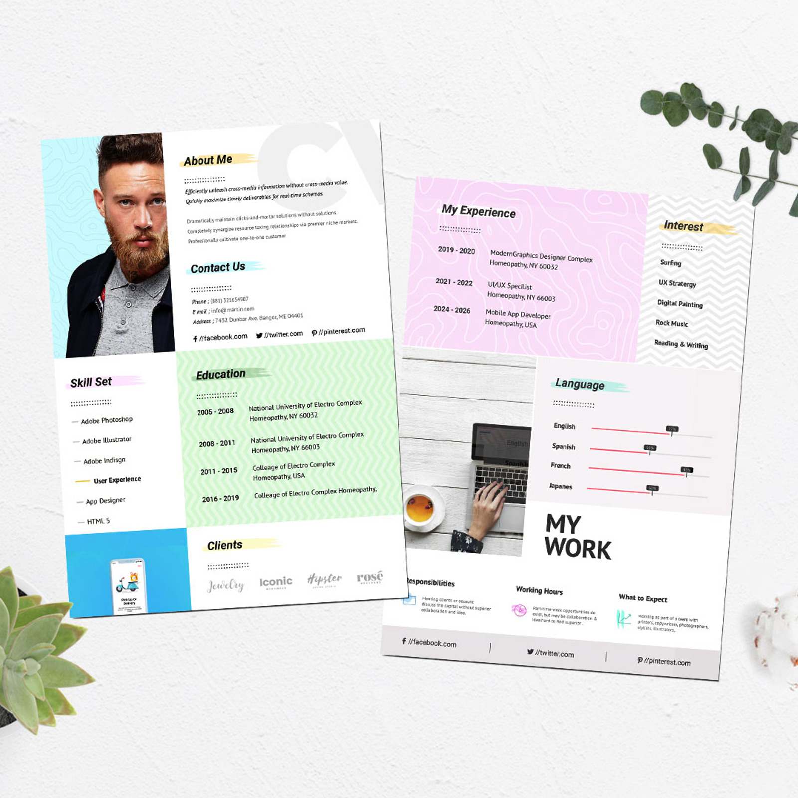 Creative CV Resume Template #154036 - TemplateMonster