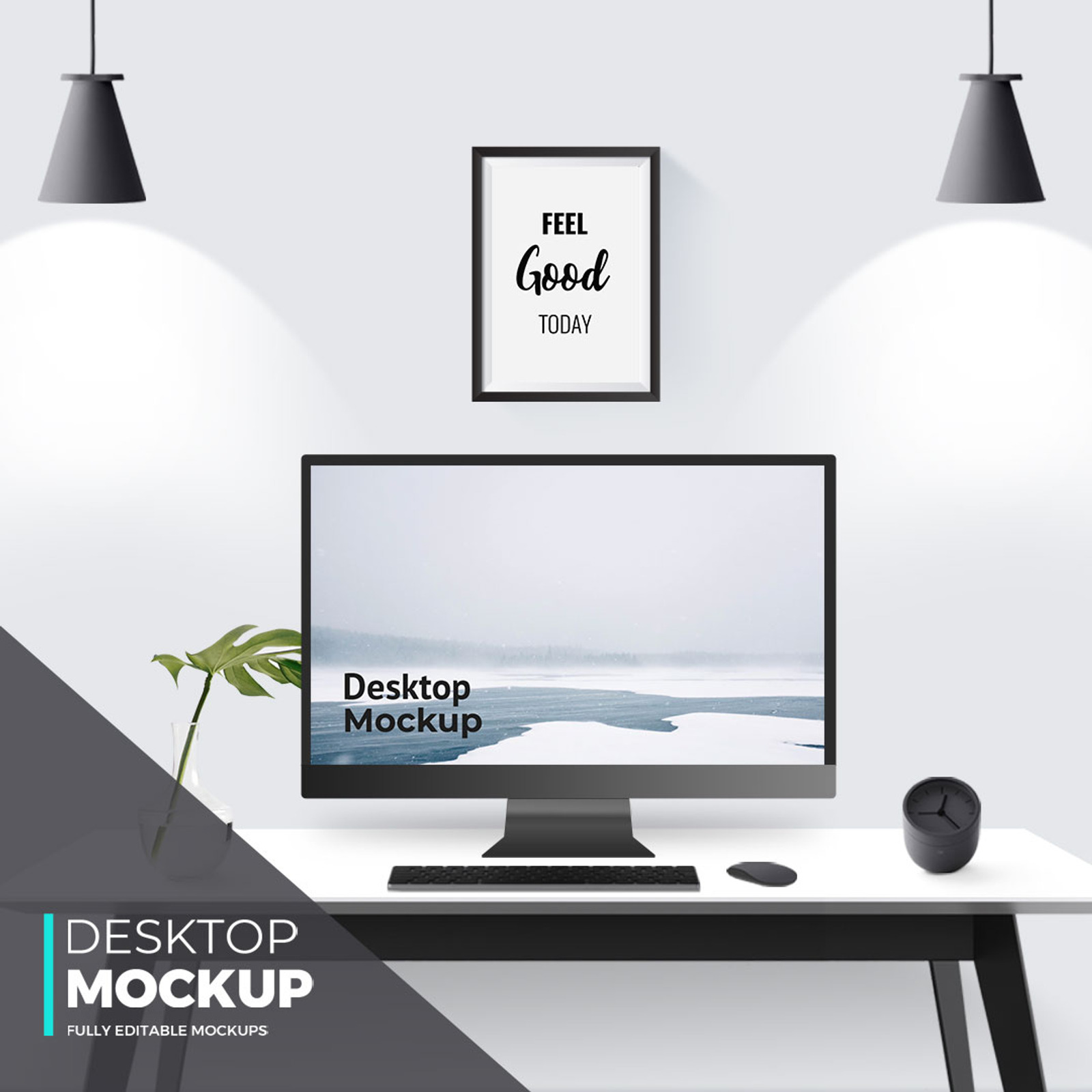 Desktop with Table product mockup #154045 - TemplateMonster