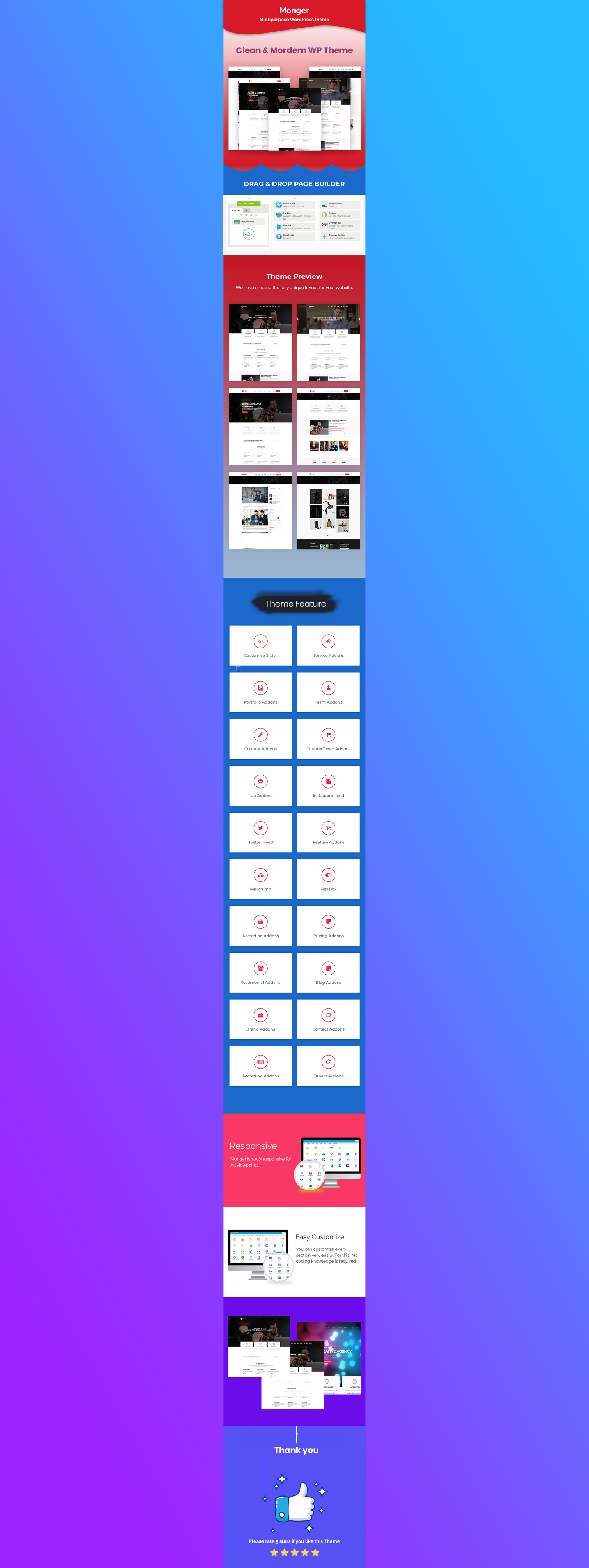 Monger - Creative Agency Responsive WordPress Theme