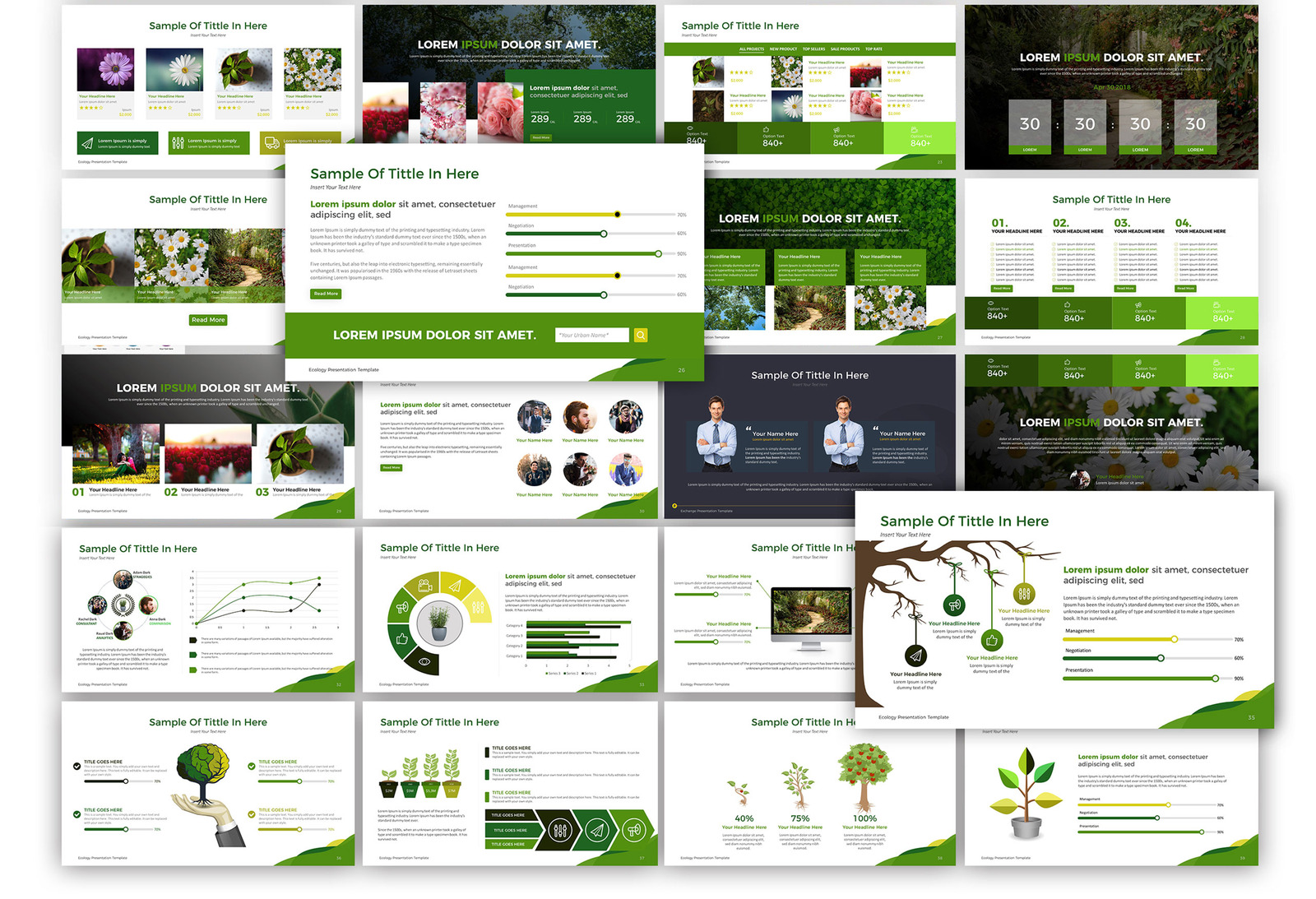 Ecology Presentation PowerPoint template - TemplateMonster