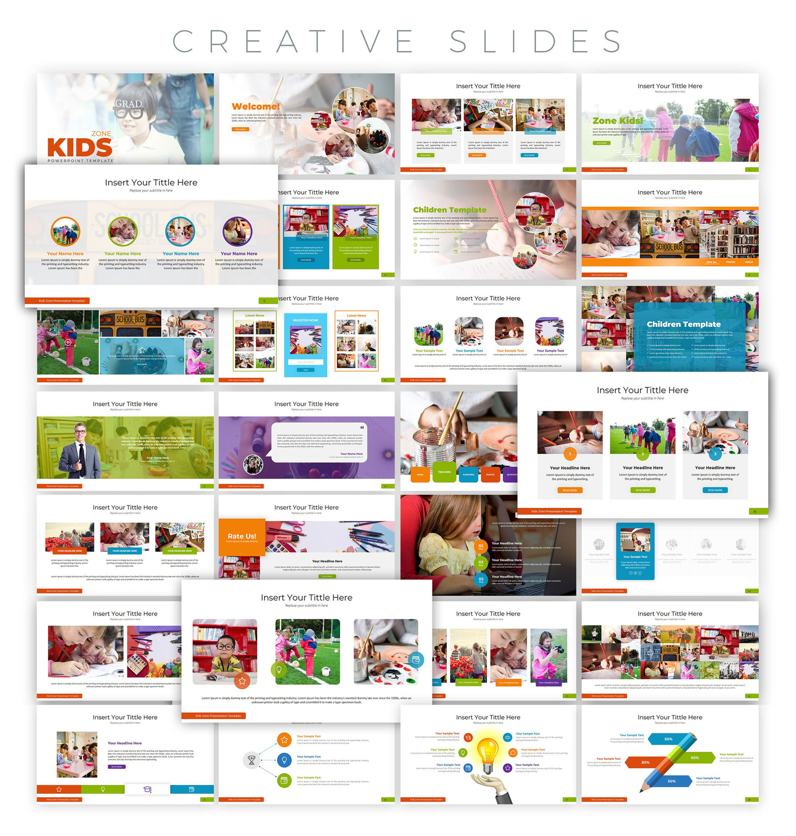 Children PowerPoint template #70604 - TemplateMonster