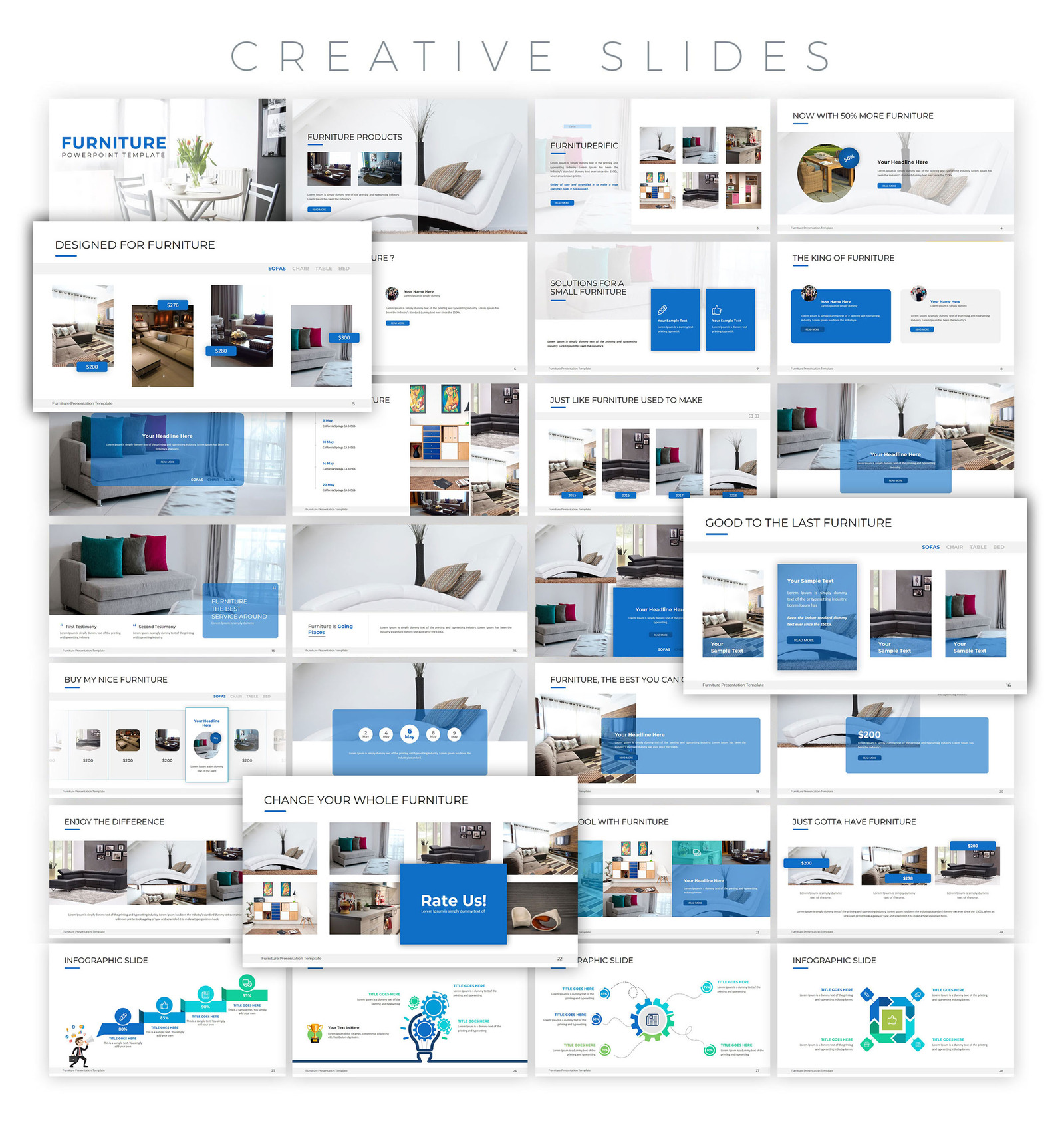 Furniture Presentation PowerPoint template - TemplateMonster