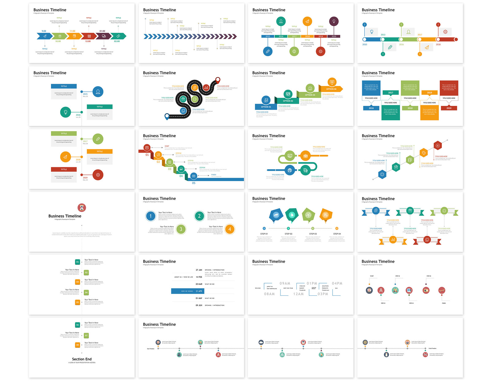 Timeline - Infographic Presentation PowerPoint template
