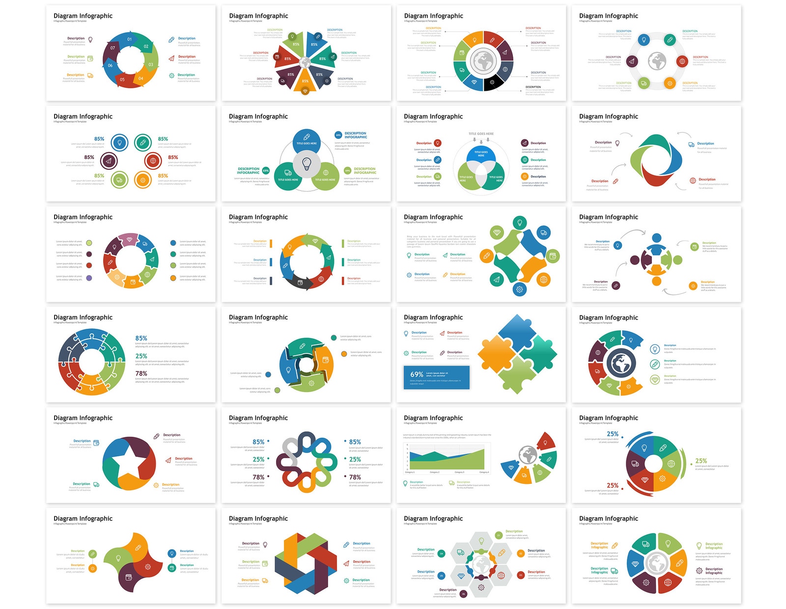 Diagram - Infographic PowerPoint template - TemplateMonster