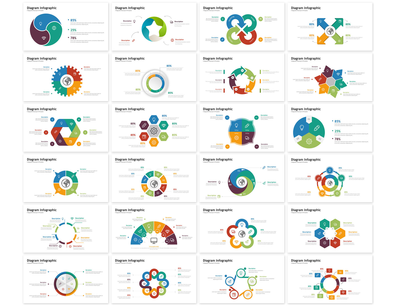 Diagram - Infographic PowerPoint template - TemplateMonster