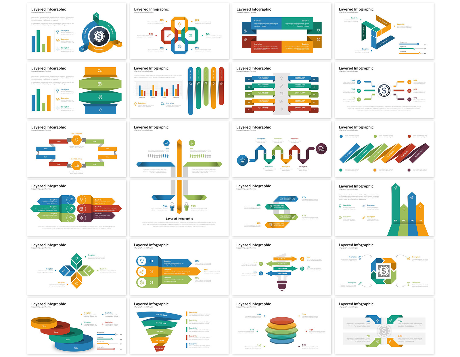 Layered Presentation Infographic Powerpoint Template