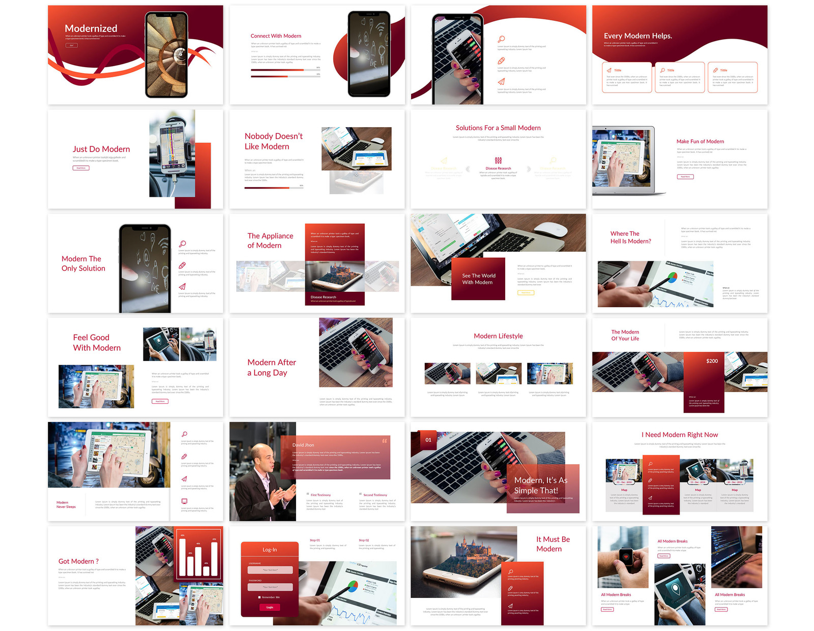 Modern Clean Presentation PowerPoint template