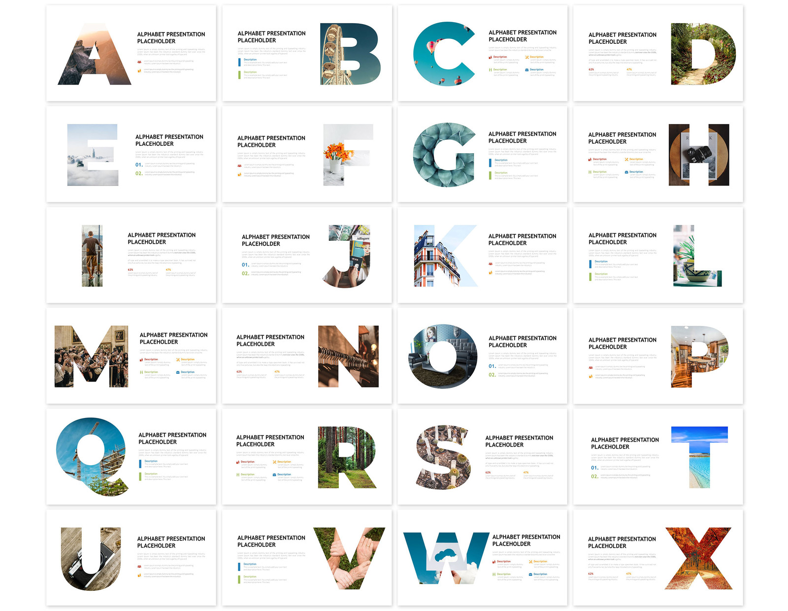 Alphabet - Infographic PowerPoint template - TemplateMonster