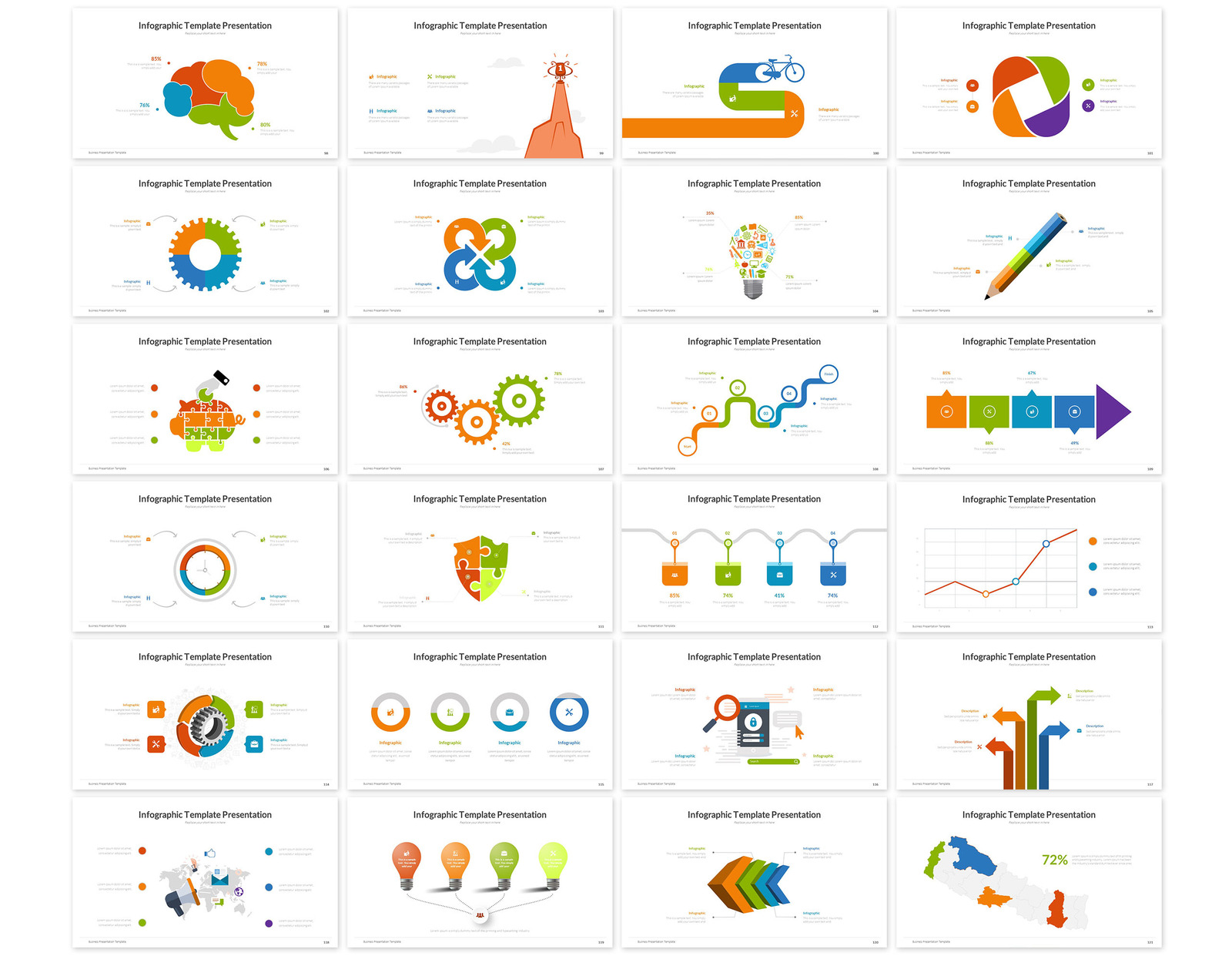 Lightening of Business Presentation PowerPoint template