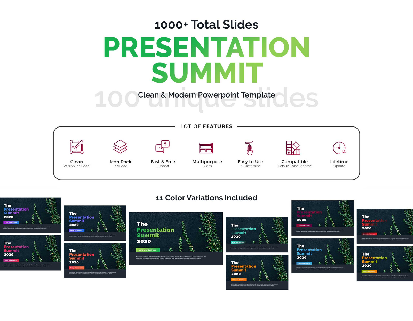 Presentation Summit PowerPoint template - TemplateMonster