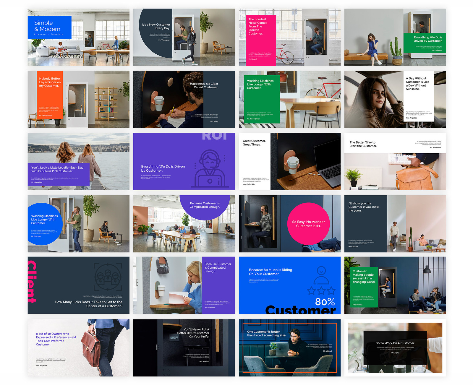 Modern and Simple Presentation PowerPoint template