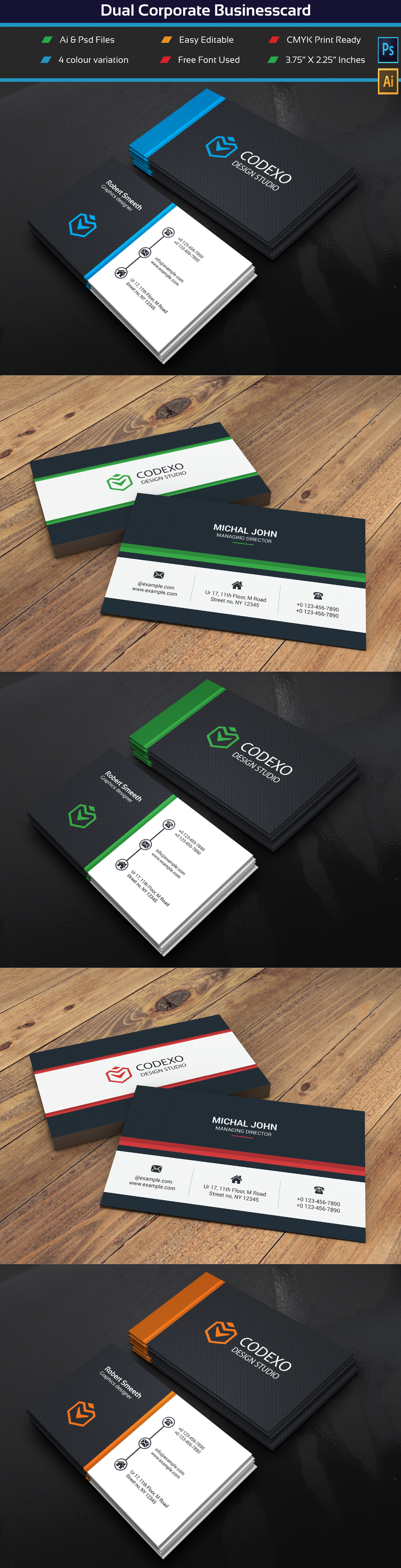 Dual Businesscard - Corporate Identity Template