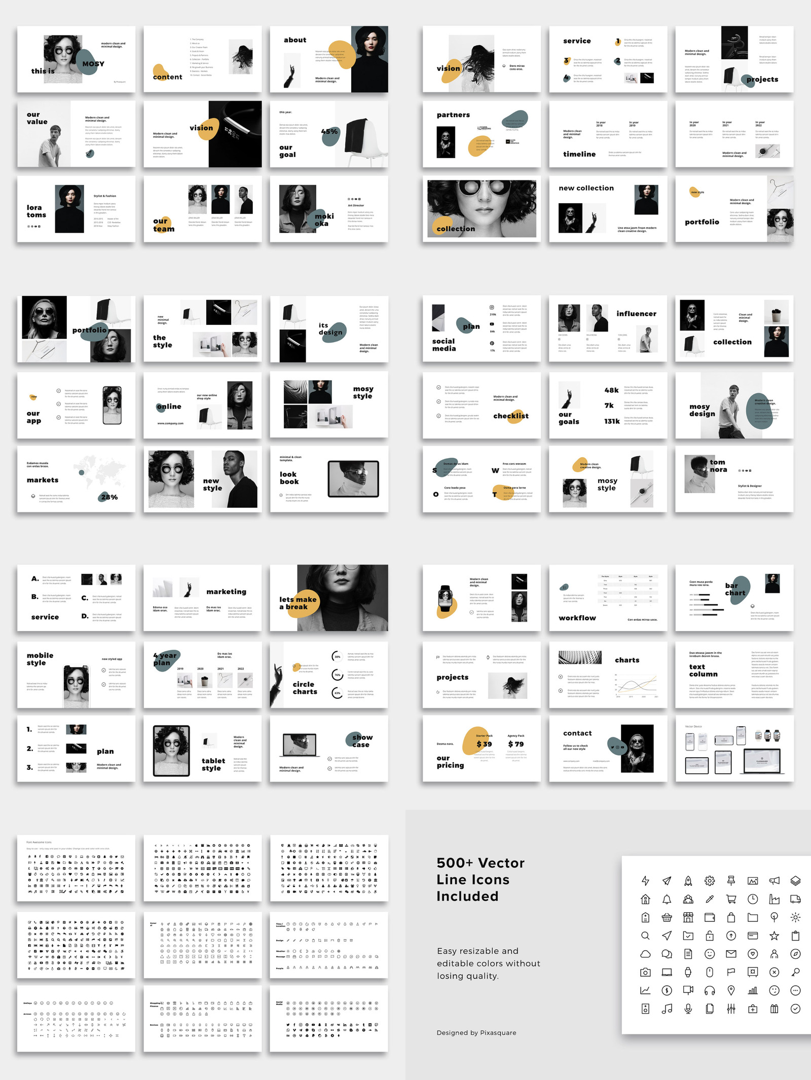 MOSY - Modern and Simple PowerPoint template