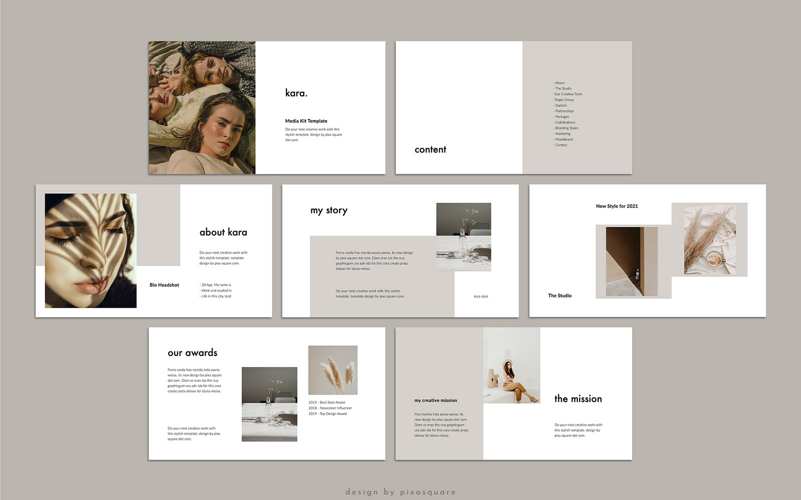 KARA - Media Kit Branding PowerPoint template