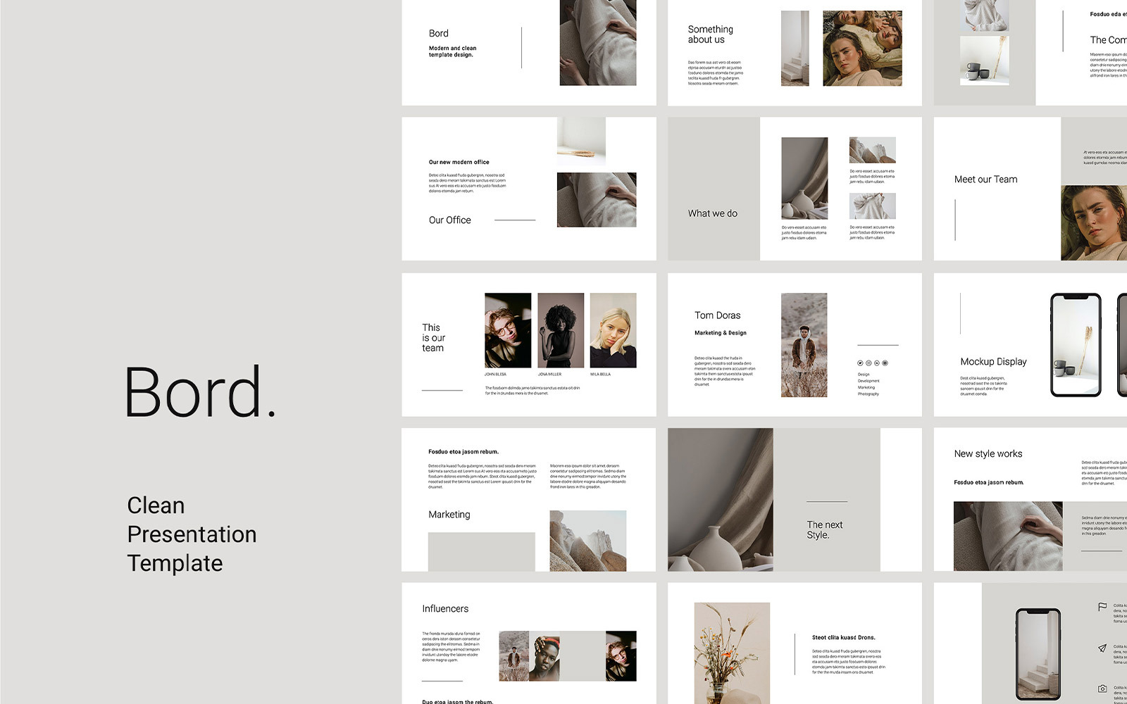 BORD Presentation PowerPoint template - TemplateMonster