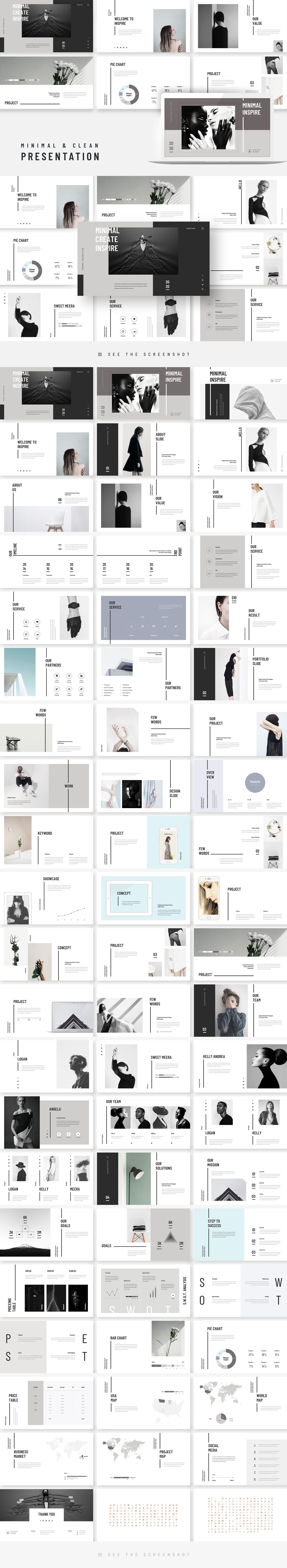 Inspire Minimal Clean Presentation PowerPoint template