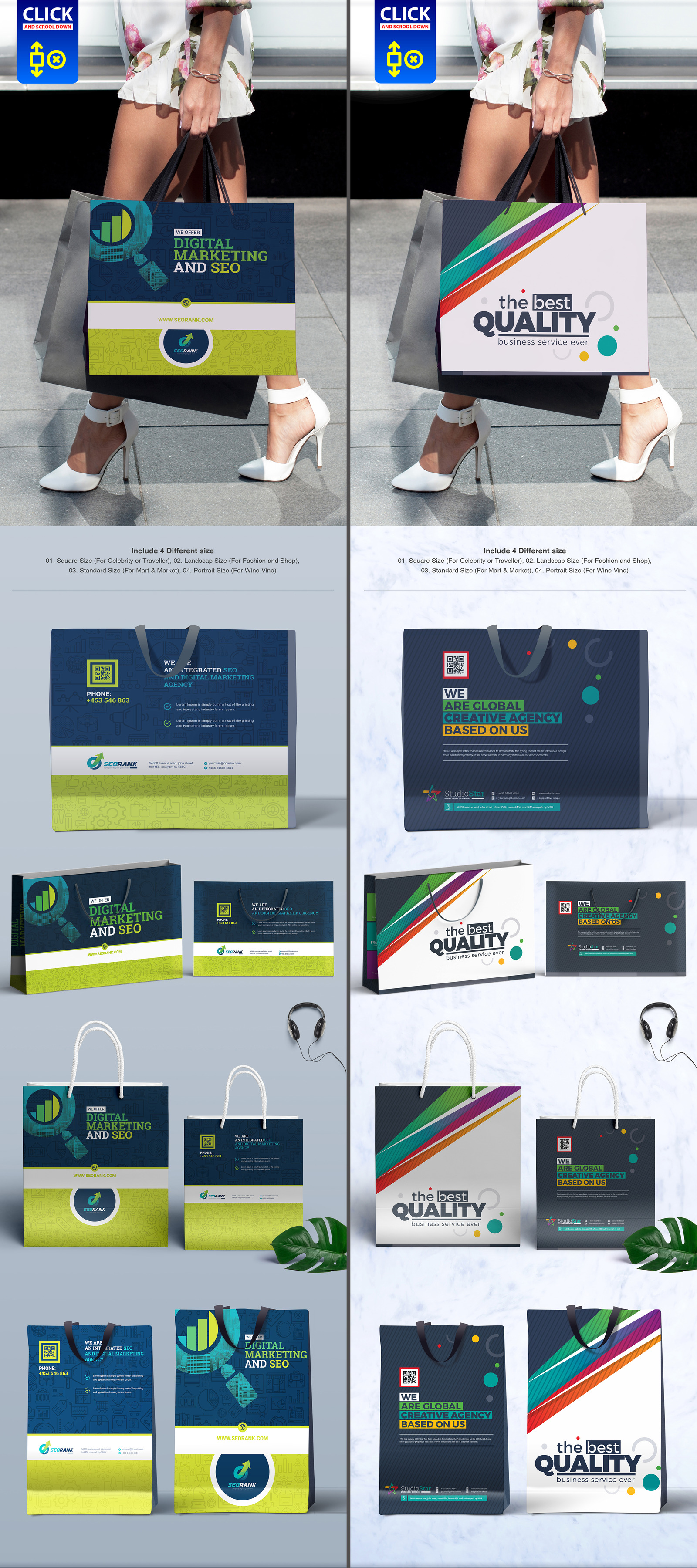7 Shopping Bag Bundle - Corporate Identity Template