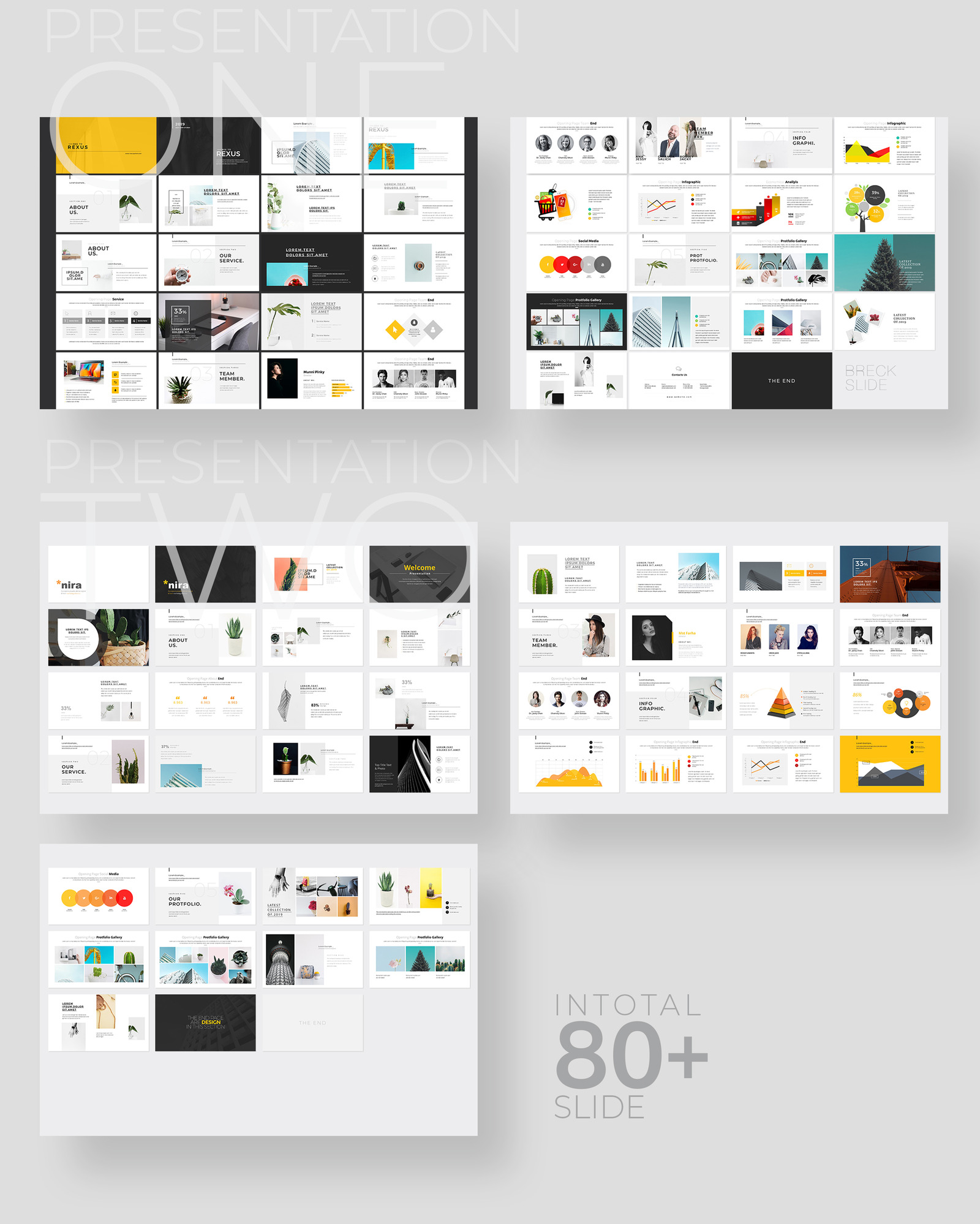 Very Clean Presentation Pack PowerPoint template
