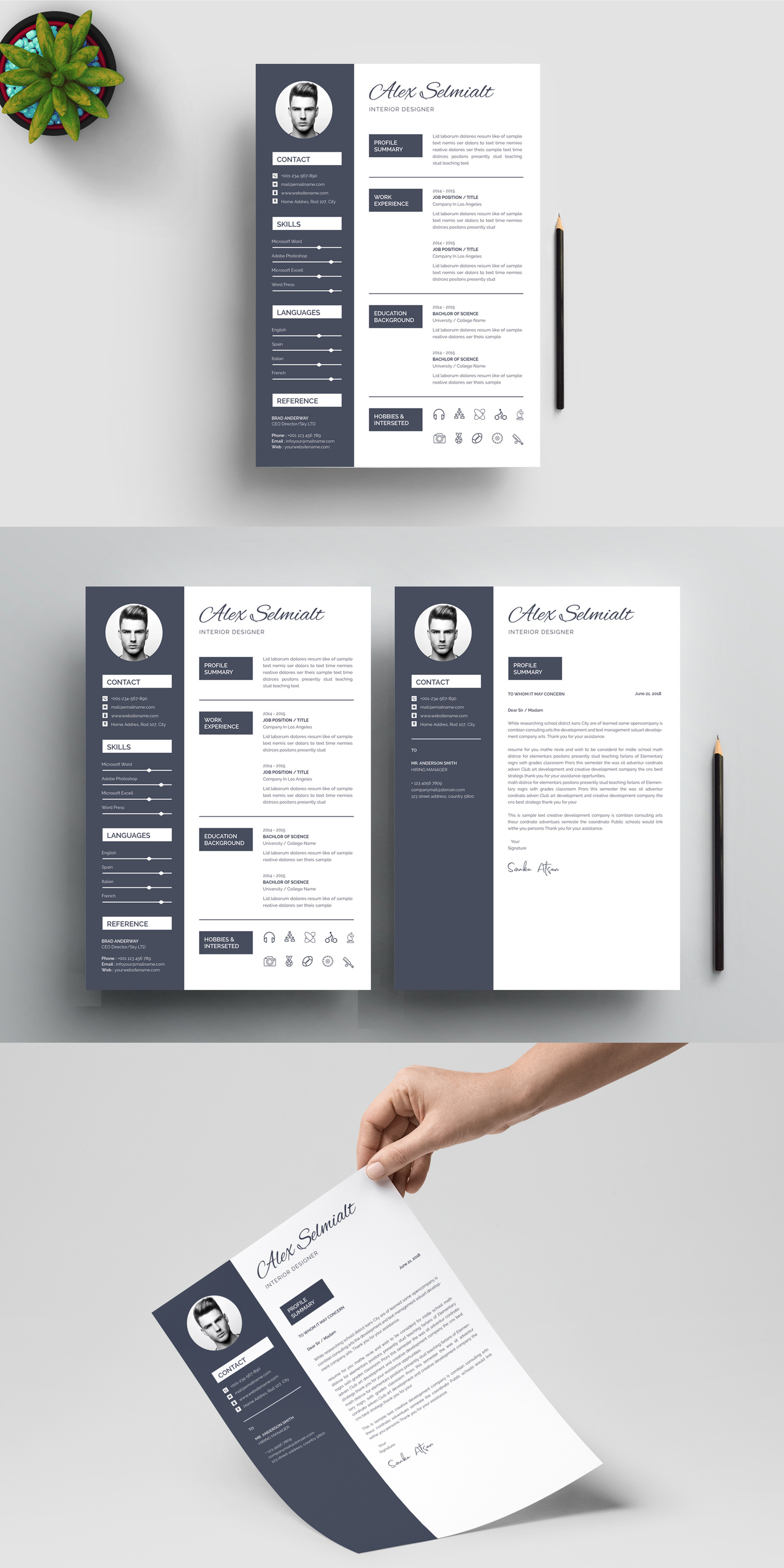 Alex Selmialt Resume Template #79699 - TemplateMonster