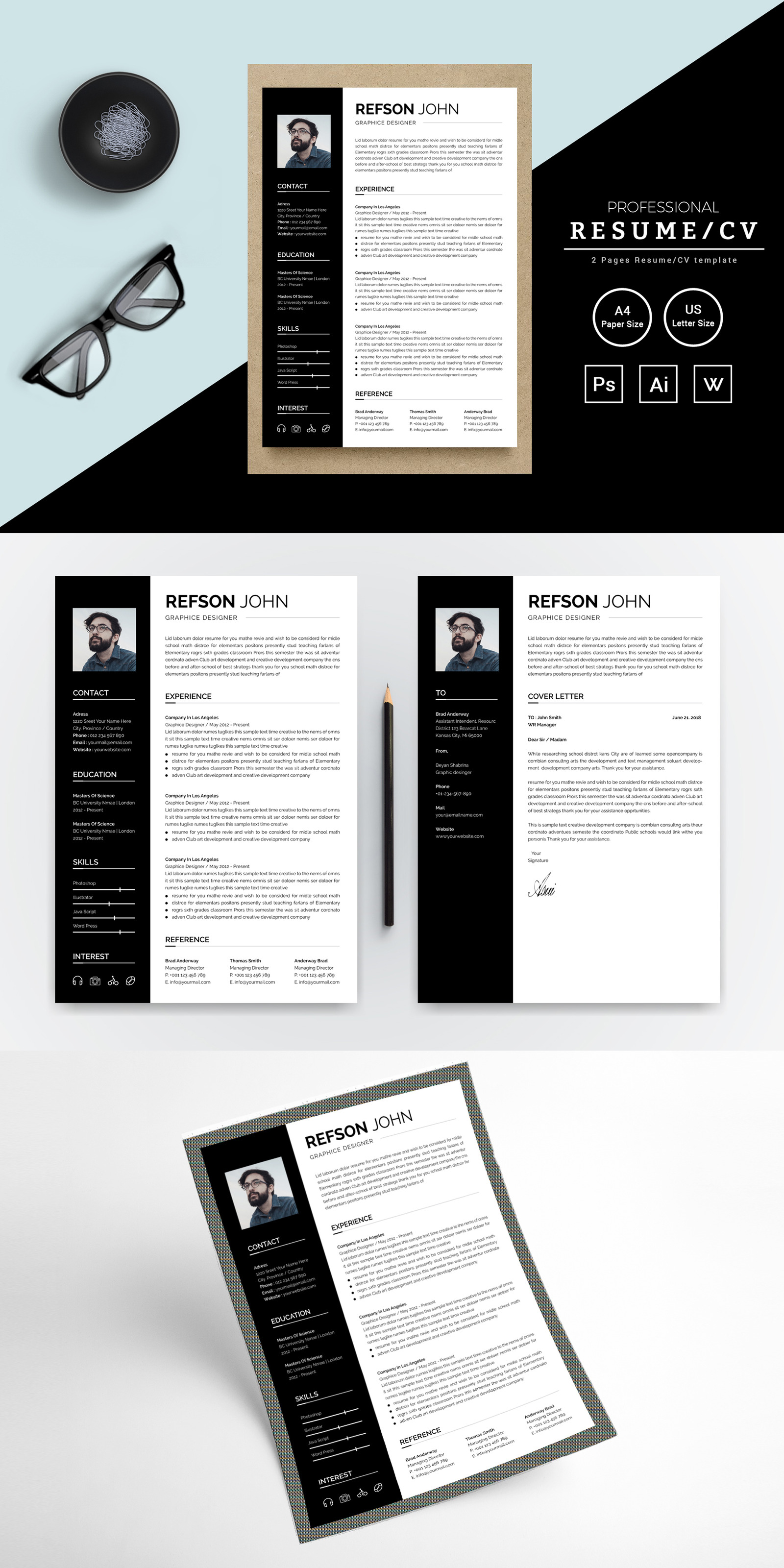 Refson John Resume Template #81038 - TemplateMonster