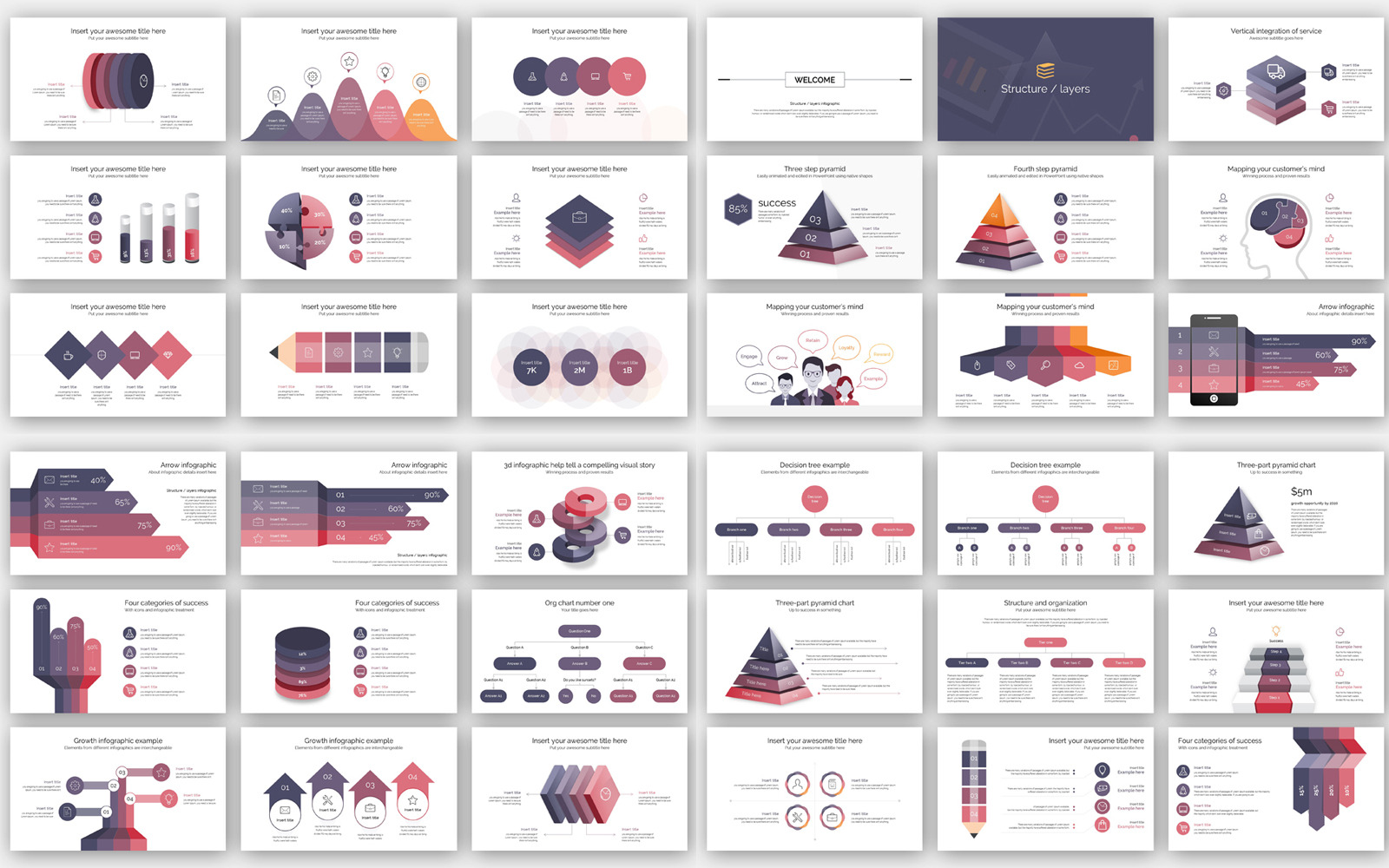 Structure & Layers Info Graphic PowerPoint template