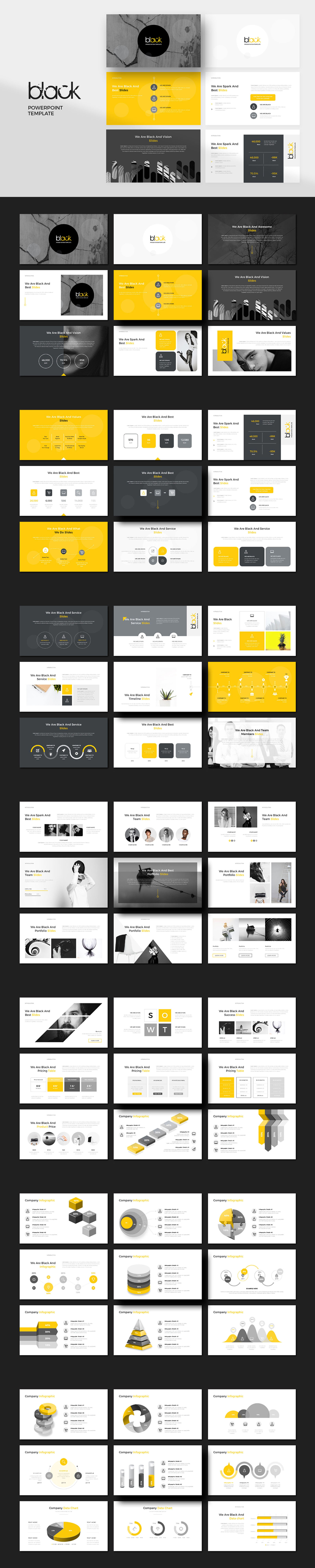 Black PowerPoint template #123894 - TemplateMonster