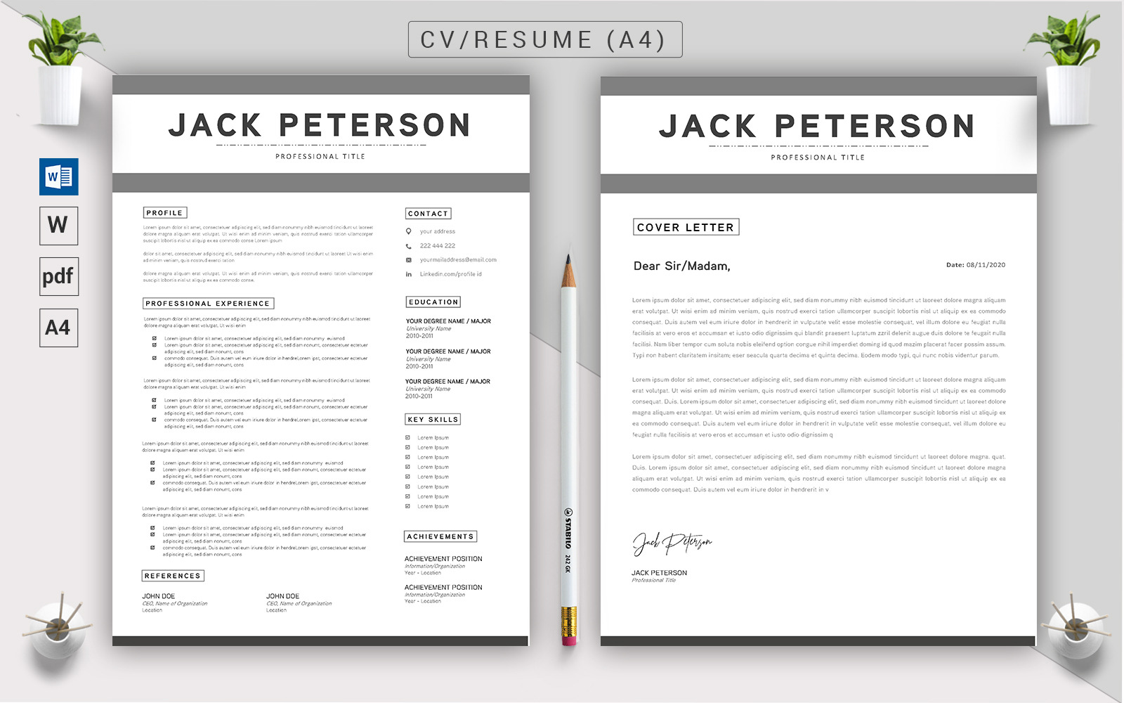Jack Peterson - CV & Resume Template - TemplateMonster
