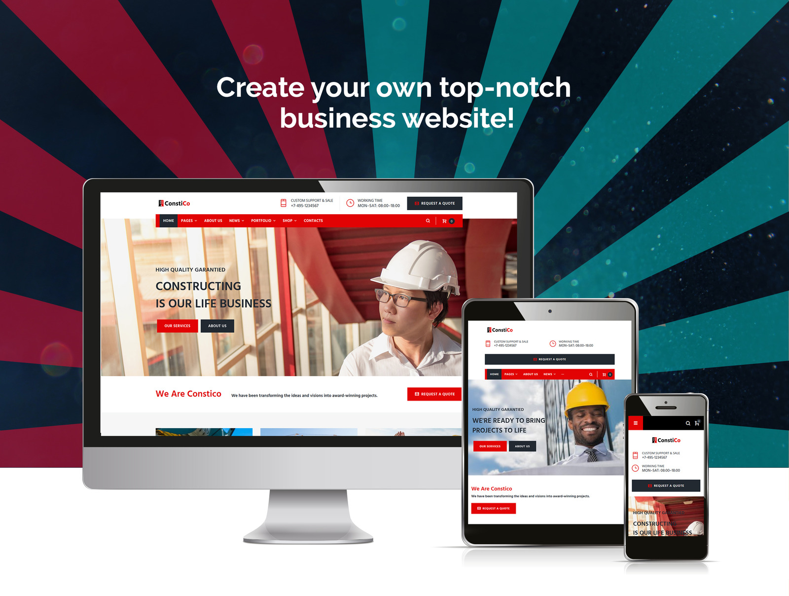 Constico - Construction WordPress Elementor Theme