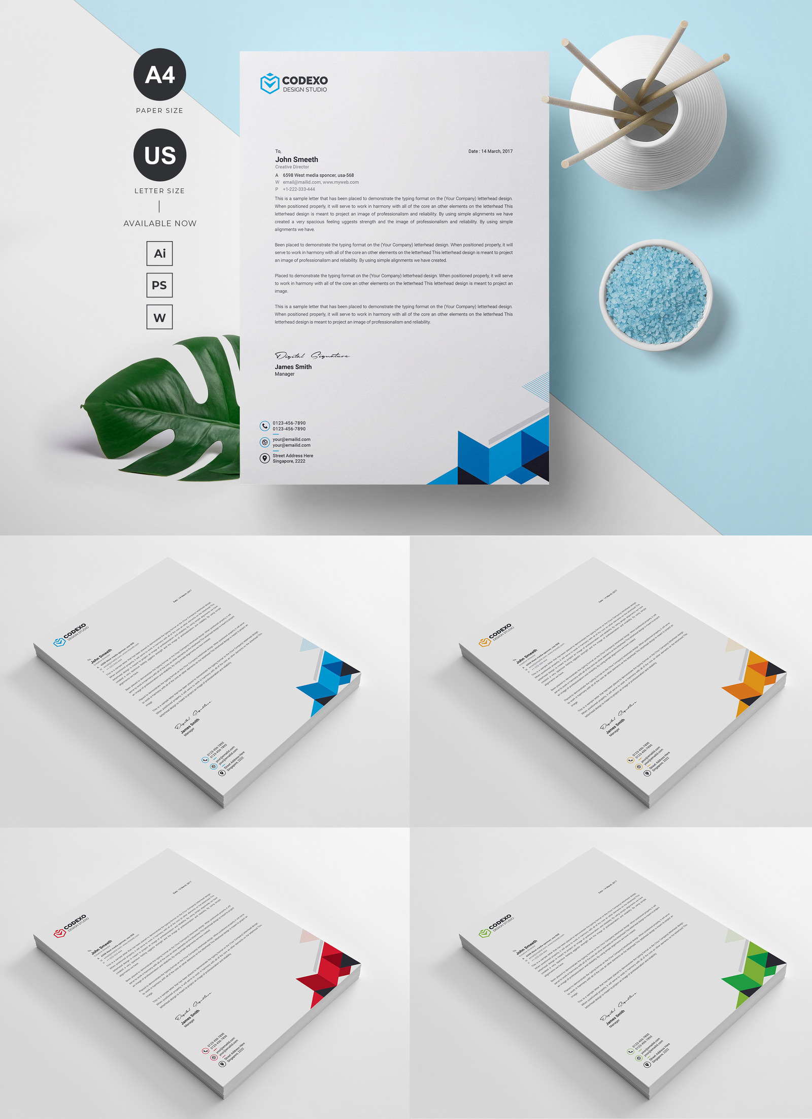 Codexo Letterhead - Corporate Identity Template