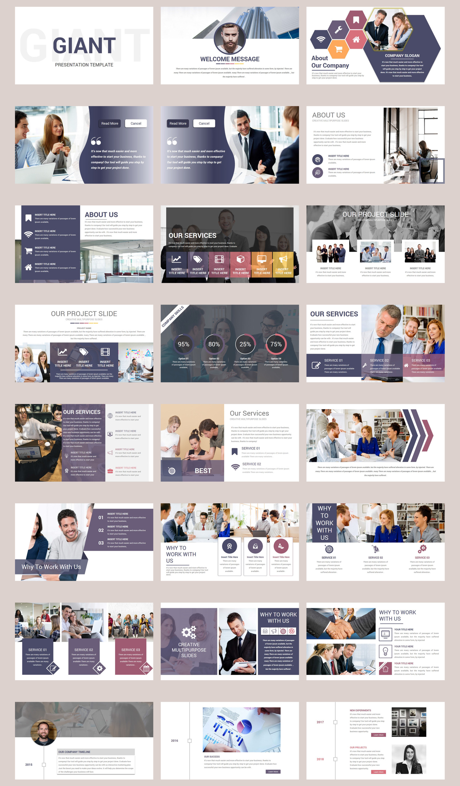 Giant PowerPoint template #70202 - TemplateMonster
