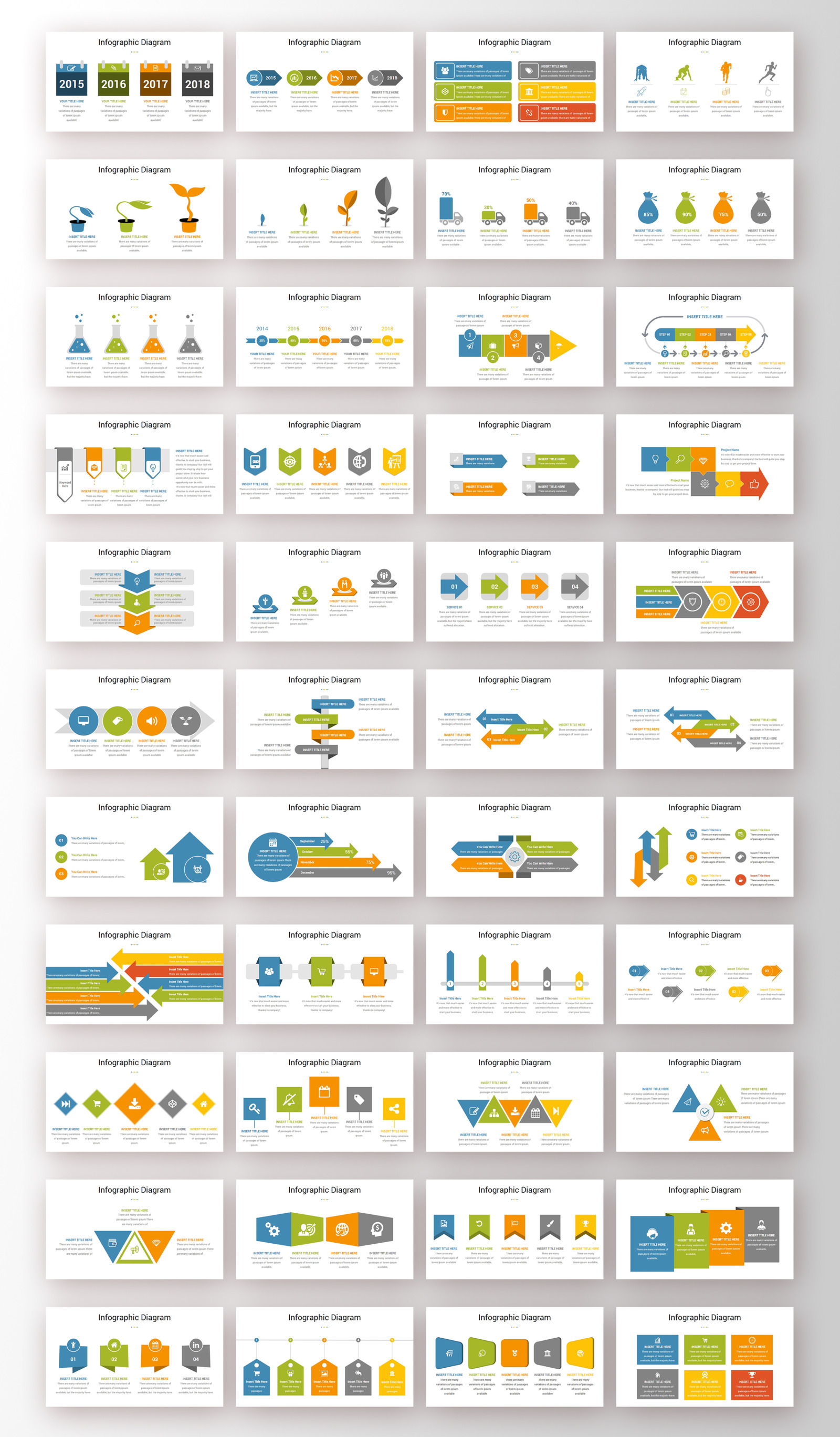 Infographic Diagrams PowerPoint template - TemplateMonster