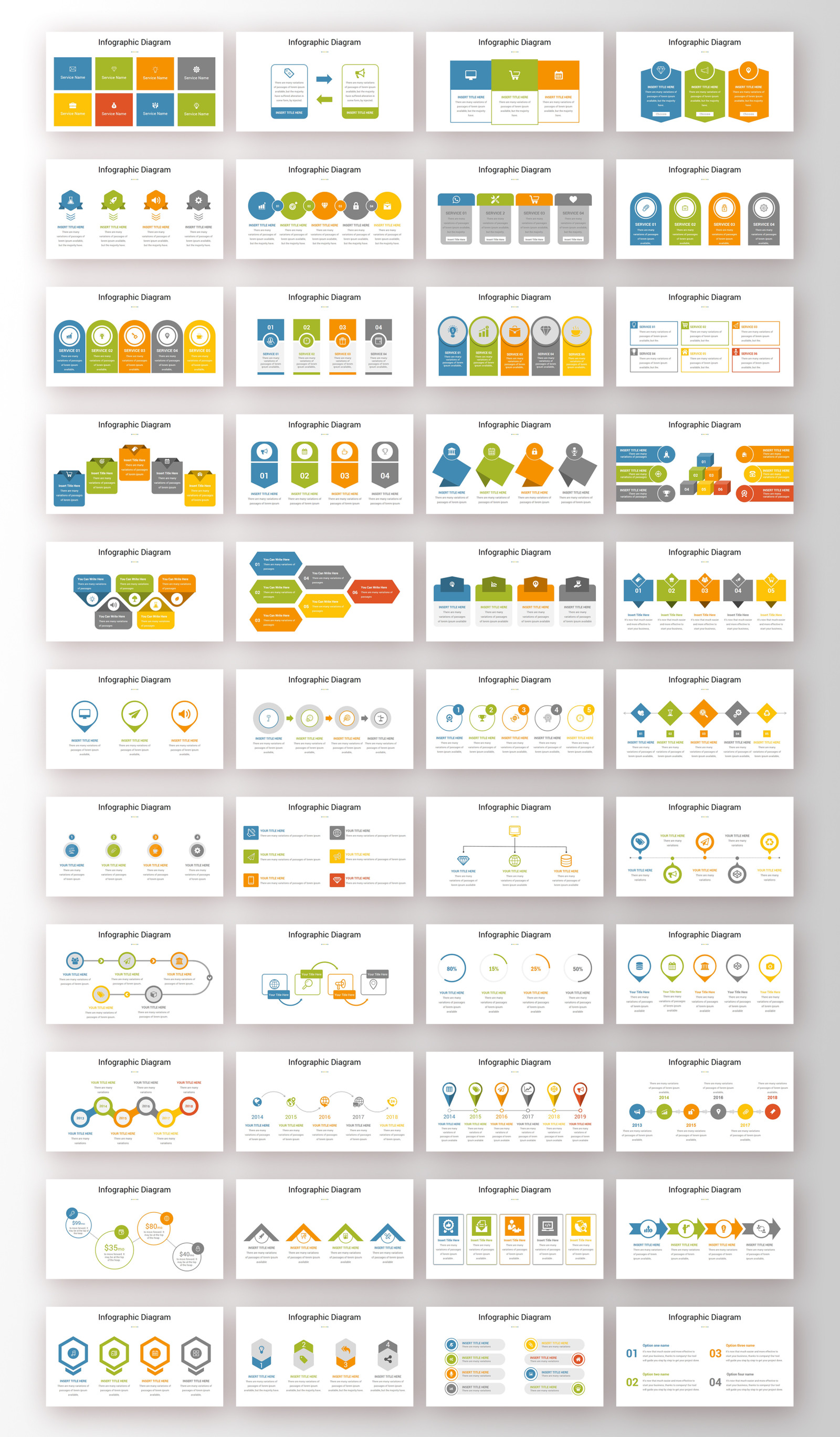 Infografik-Diagramme PowerPoint-Vorlage - TemplateMonster