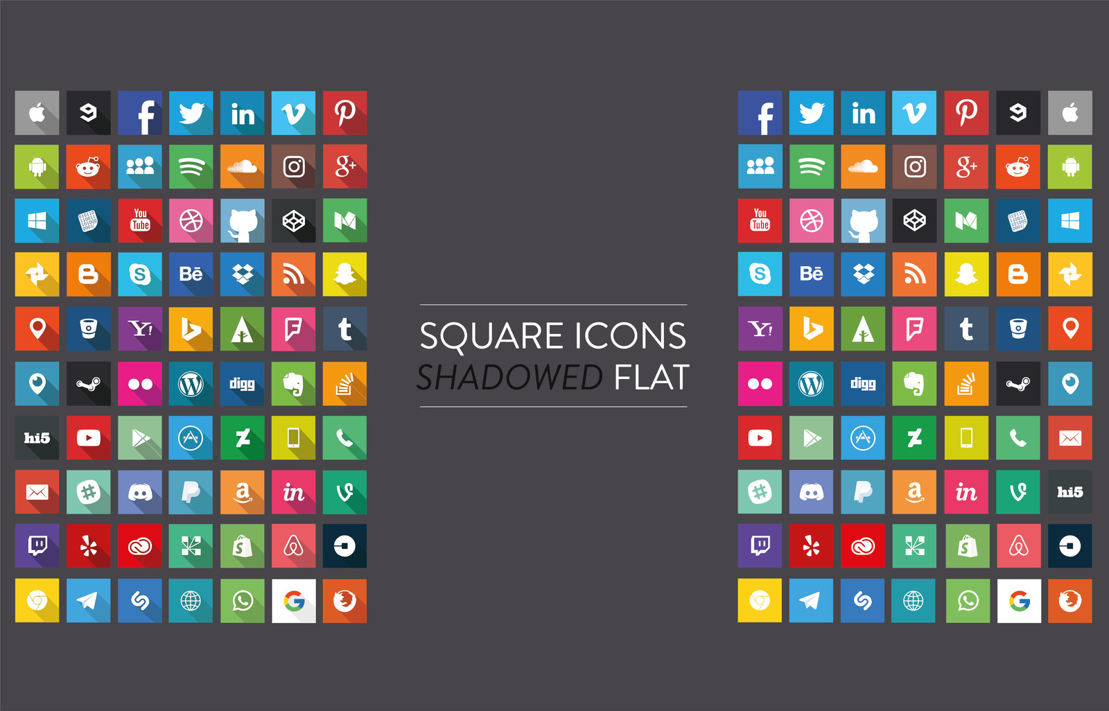 Social Media Icon Set #69388 - TemplateMonster