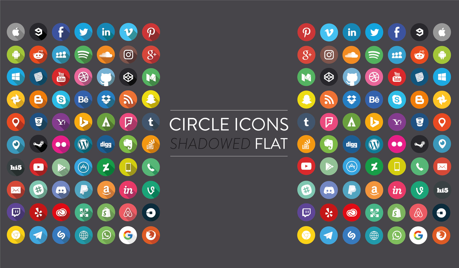 Social Media Icon Set #69388 - TemplateMonster