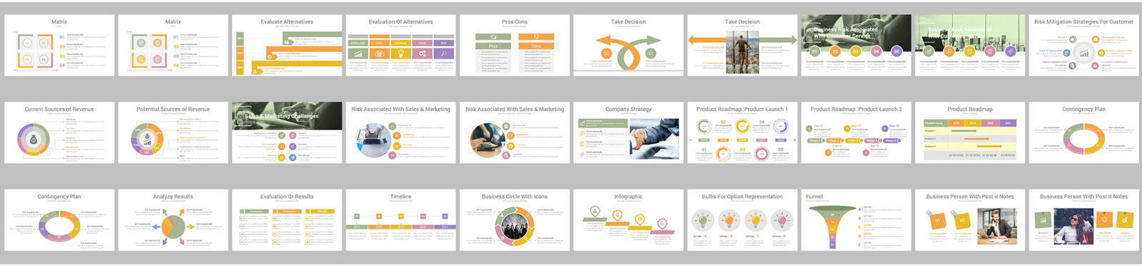 Multi Business Presentation PowerPoint template