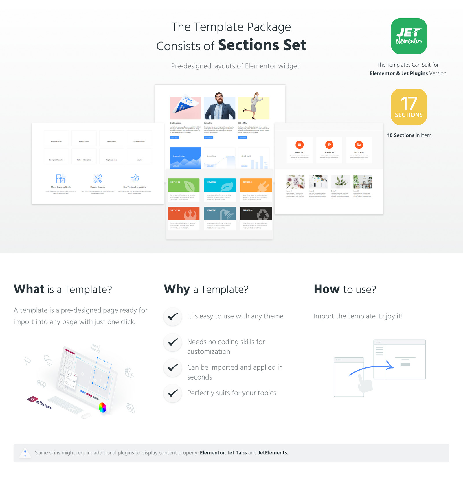 Serwin - Services Jet Sections Elementor Template