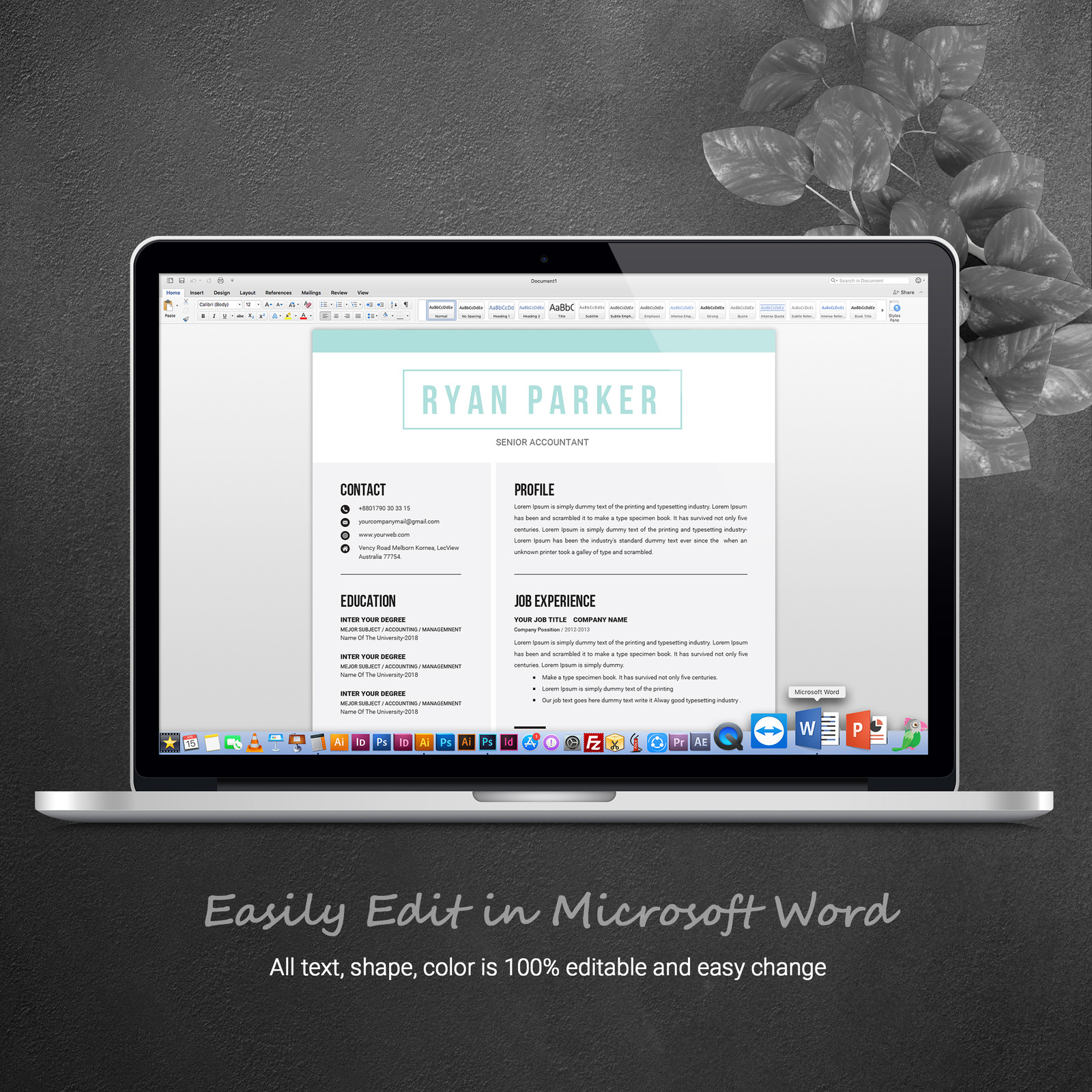 Ryan Parker Professional Resume Template - TemplateMonster