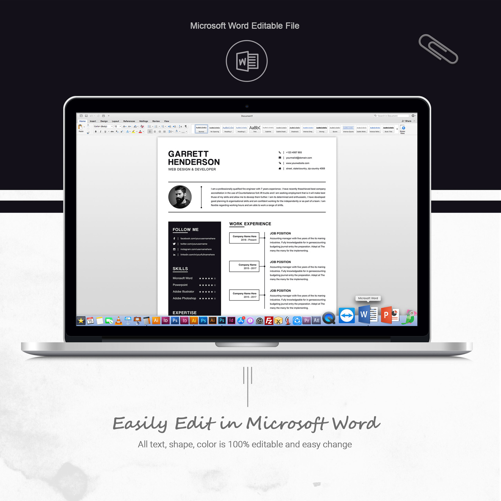 Garrett Henderson Resume Template #73900 - TemplateMonster