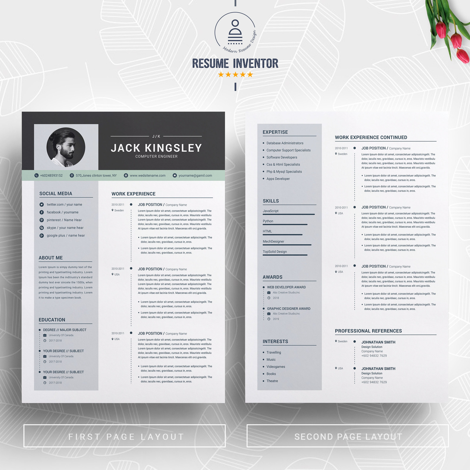 Jack Kingsley Web Designer Resume Template - TemplateMonster