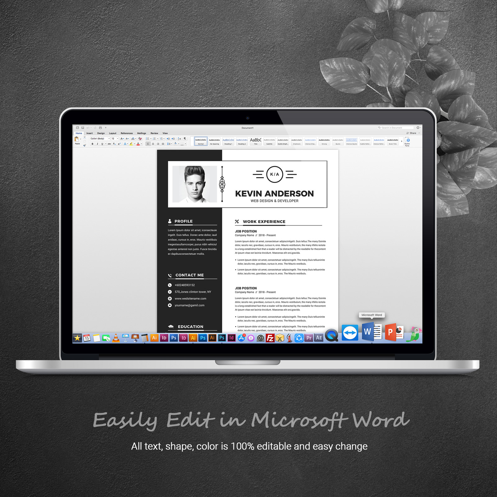 Kevin Anderson Resume Template #74619 - TemplateMonster