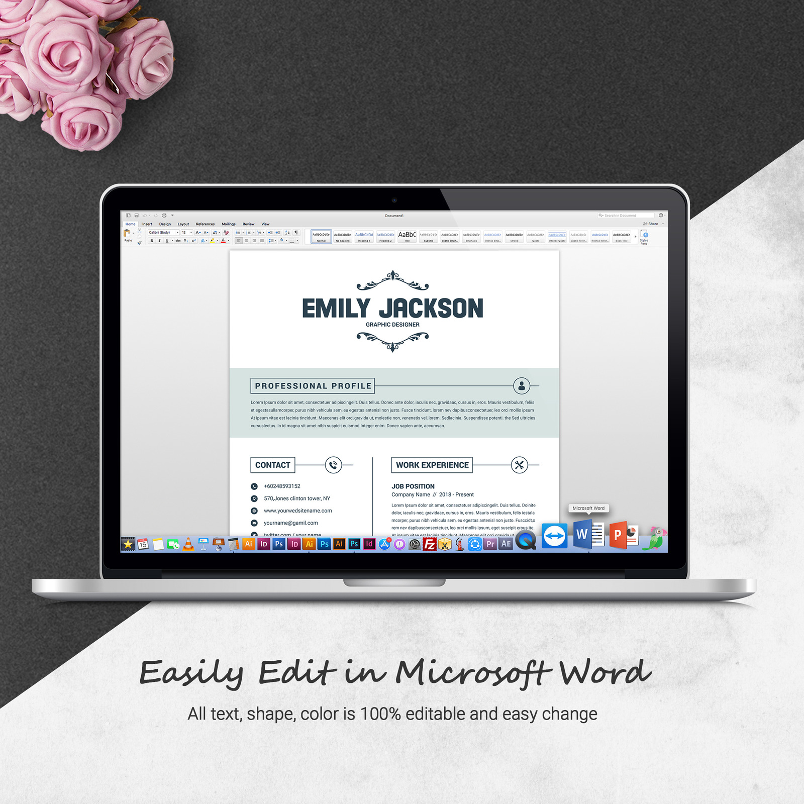 Emily Jackson Resume Template #74376 - TemplateMonster