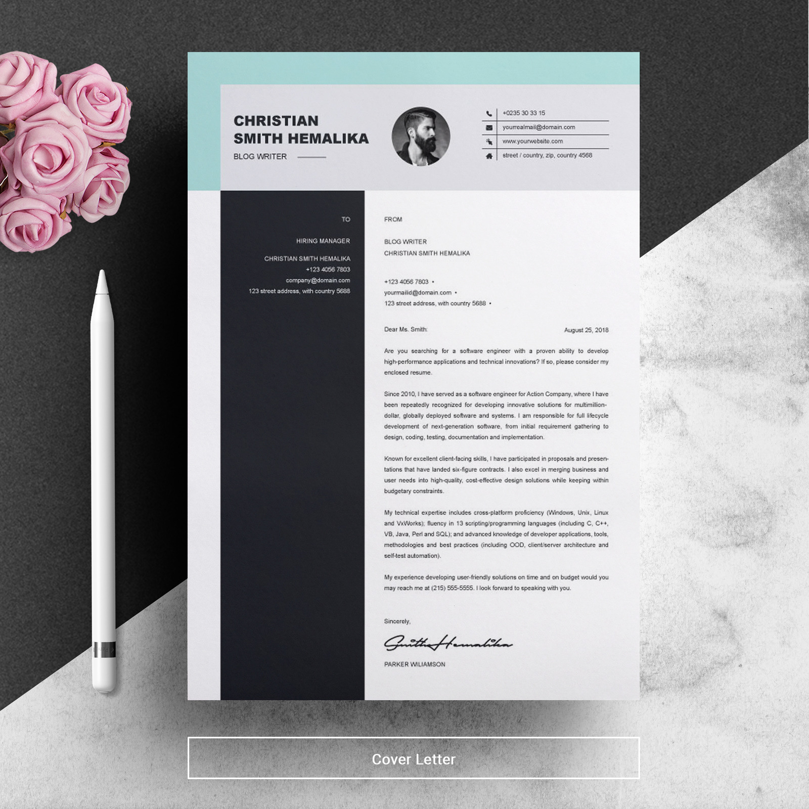 Smith Resume Template #74557 - TemplateMonster