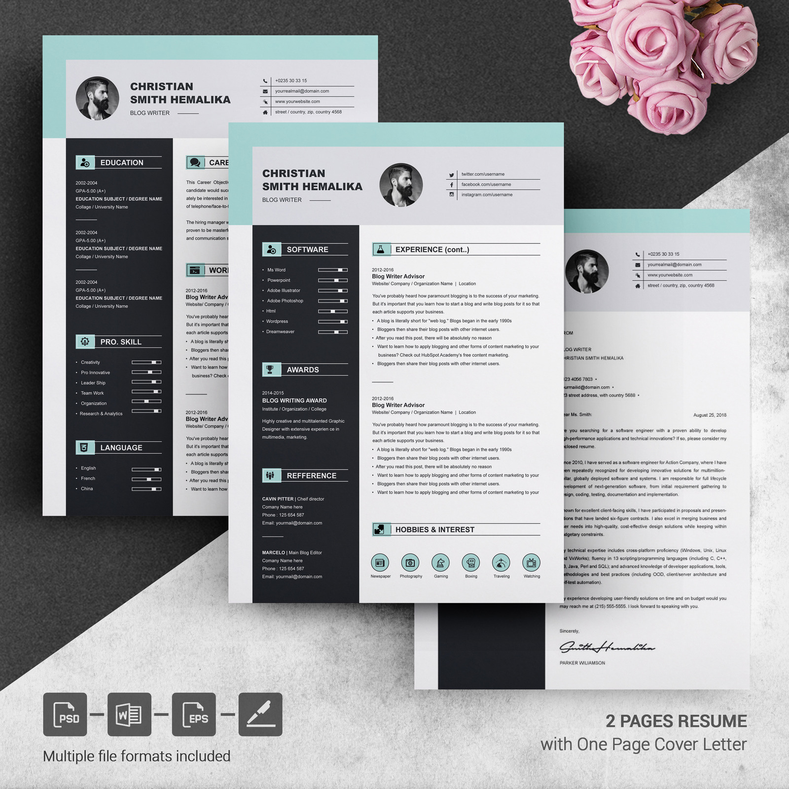 Smith Resume Template #74557 - TemplateMonster