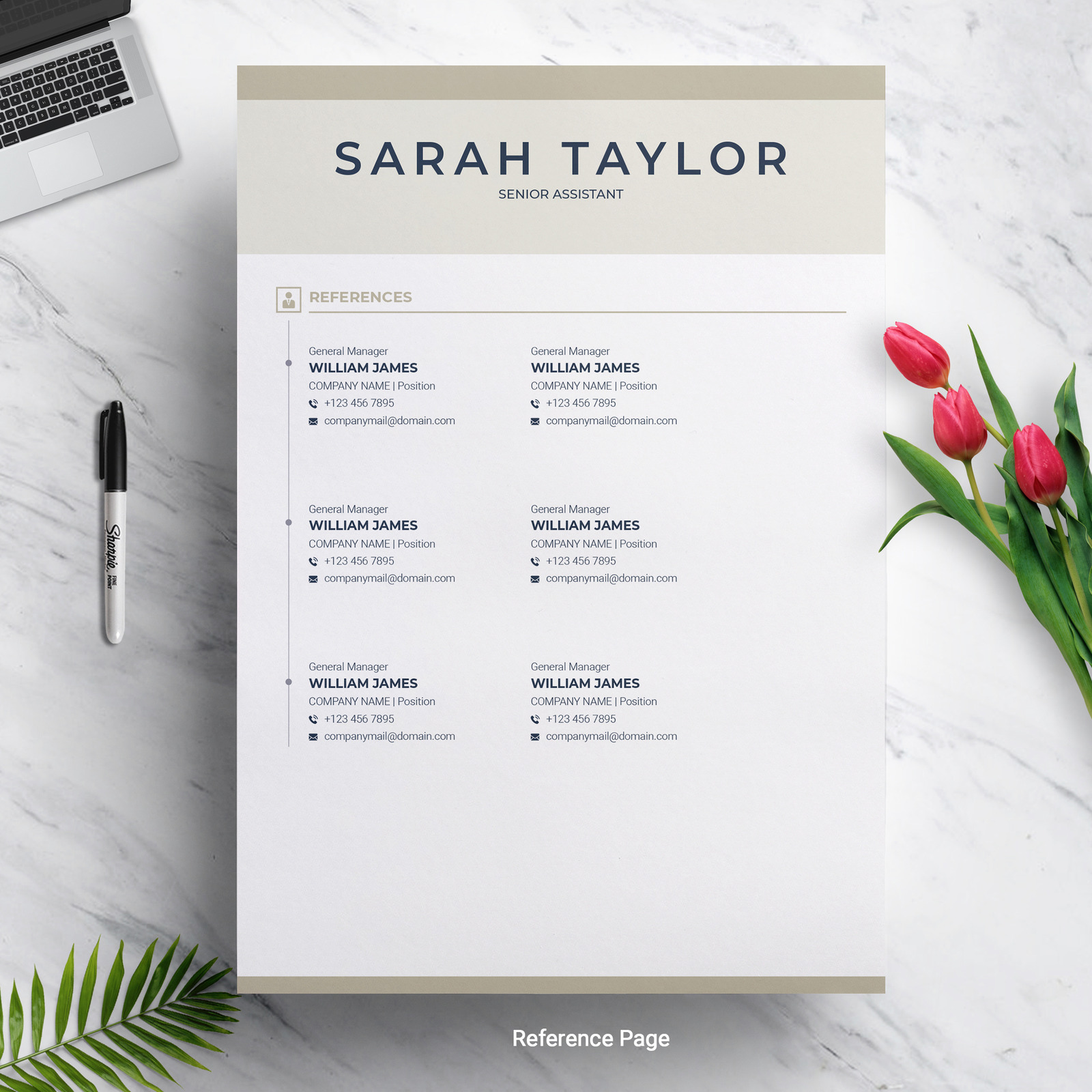 Sarah Taylor Resume Template #74556 - TemplateMonster
