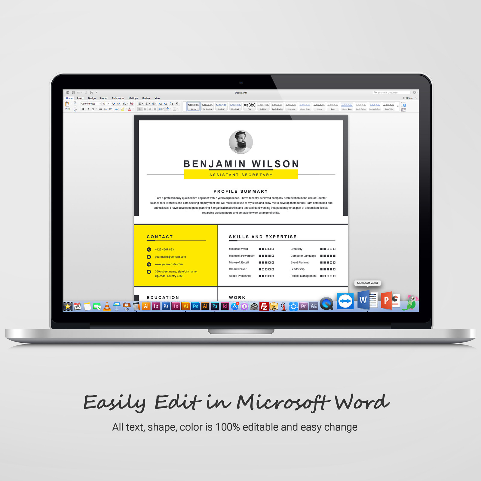 Benjamin Wilson Resume Template #76932 - TemplateMonster