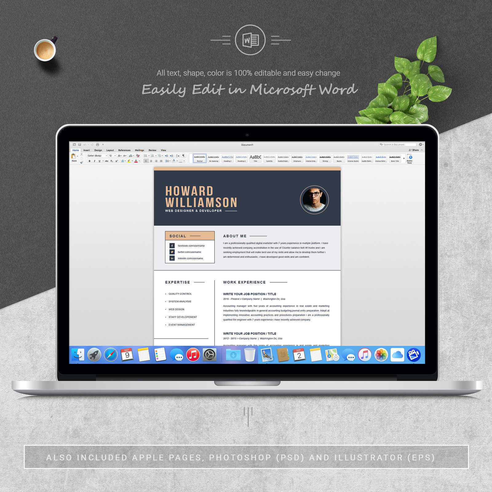 Howard Williamson Resume Template #77887 - TemplateMonster