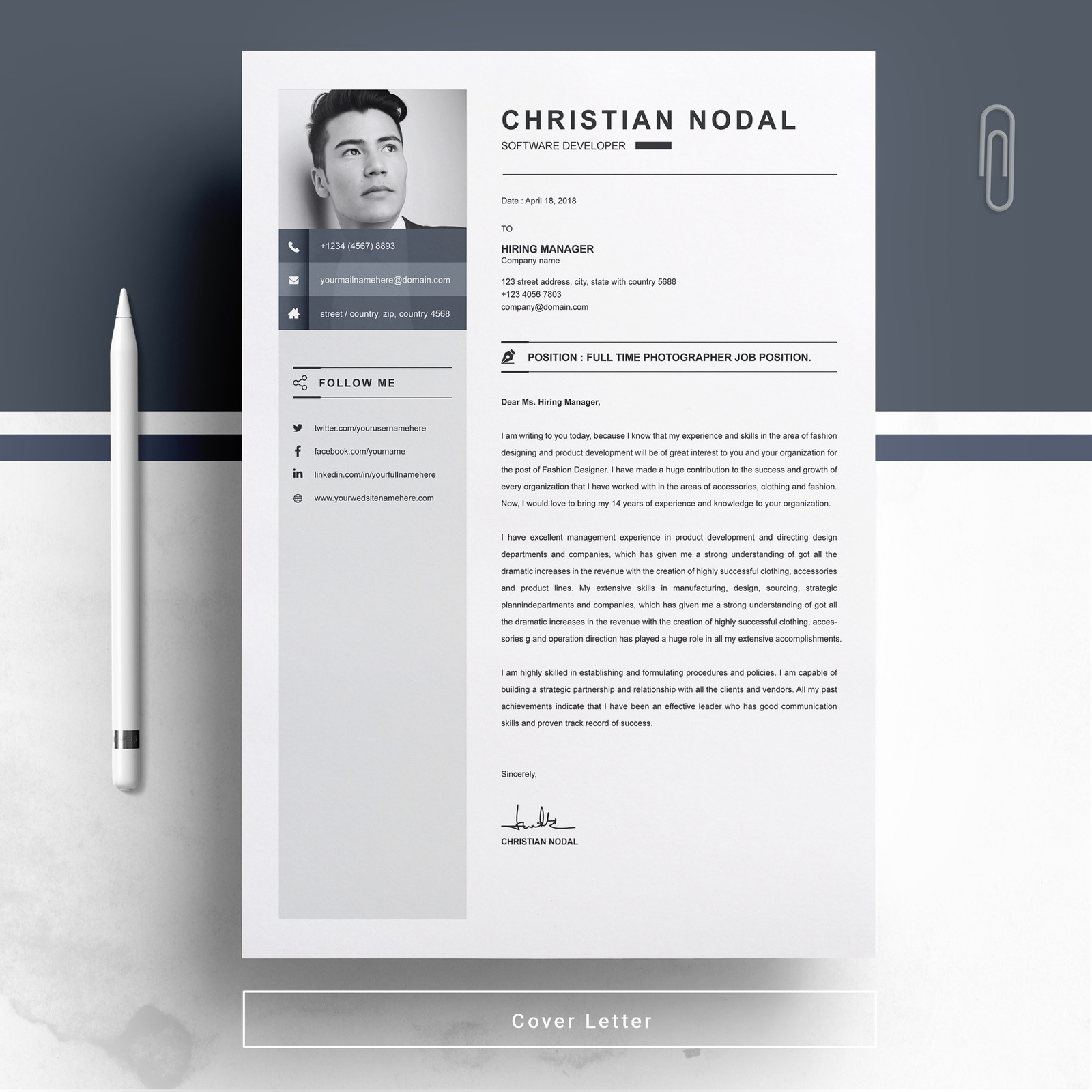 Christian Resume Template #79231 - TemplateMonster