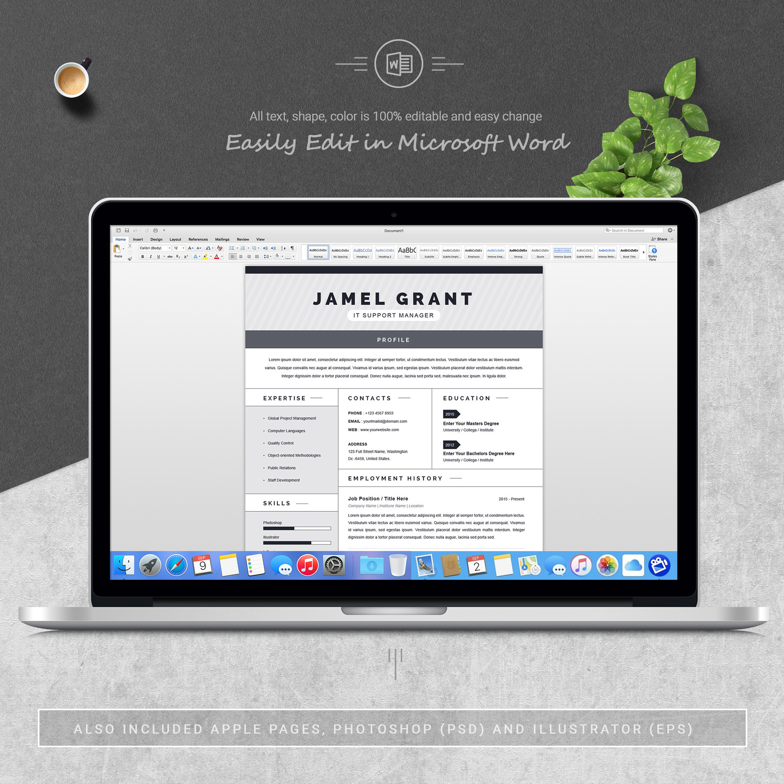 Jamel Resume Template #79227 - TemplateMonster