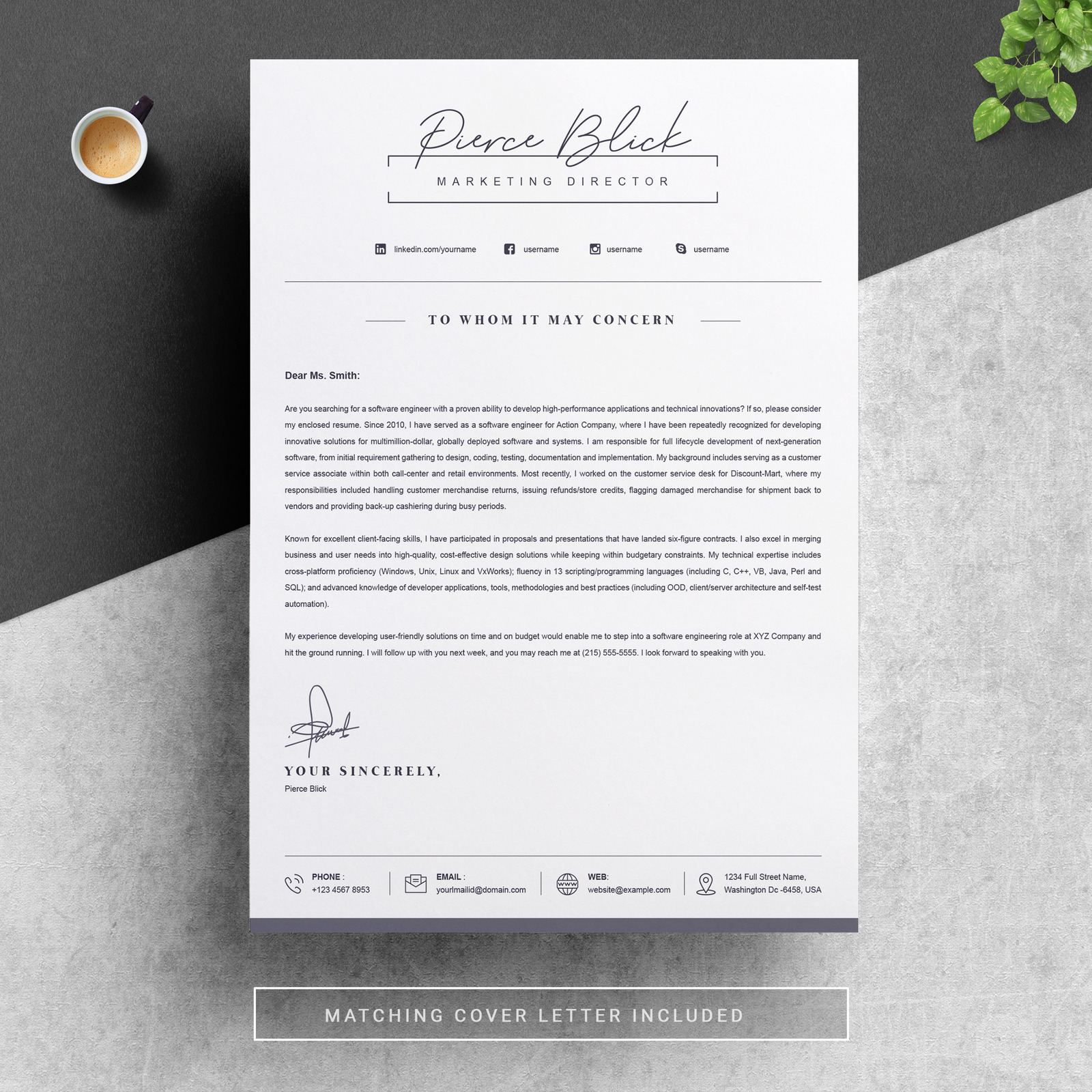 Price Blick Resume Template #79363 - TemplateMonster